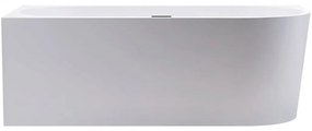 CERANO - Volně stojící akrylátová vana Bianco, levá - bílá lesklá - 170x80 cm