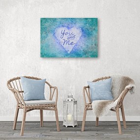 Gario Obraz na plátně Modrý nápis uprostřed srdce - Andrea Haase Rozměry: 60 x 40 cm