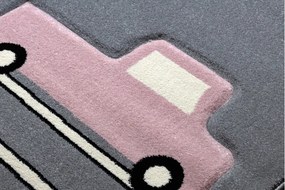 Dywany Łuszczów, Dětský kusový koberec Petit Toys cars grey, 180x270, šedá, dětský pokoj