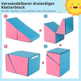 Costway 6 ks. Schaumstoffbausteine Softbausteine mit Tunne Treppe a Rampe