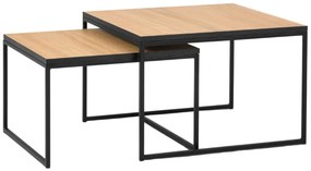 OnaDnes -20% Set dvou dubových konferenčních stolků MICADONI VELD 60 x 60/50 x 50 cm