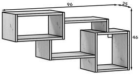 Eltap Designová nástěnná police Alitty 96 Bílá