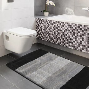 Sada koupelnových koberečků Montana s výřezem 04N černá