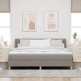 Postel s boxspringem s čelo Taupe 200 x 180 cm textil 3341311