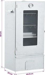 vidaXL Grilovací trouba/udírna s 1 kg dřevěných lupínků 44,5x29x83 cm [46528]
