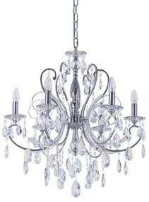 MD72709-6A ITALUX Barocco chrom glamour křišťálový lustr 6X40W E14 IP20 Lustry