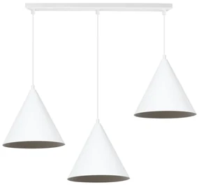Závěsné svítidlo Soho, 3x bílé kovové stínítko, (fi 25cm)