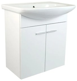 BPS-koupelny Koupelnová skříňka závěsná s keramickým umyvadlem Bella W 66