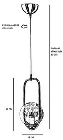 Závěsné svítidlo s kovovým stínidlem ø 18 cm Ahu – Opviq lights