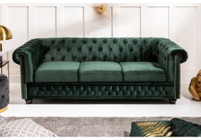 Askont Chesterfield Oxford: Pohovka 3M dark green forest