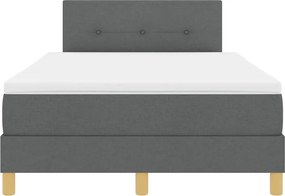 Postel s boxspringem s polštářem Tmavě šedá 120 x 190 cm textil 3338903