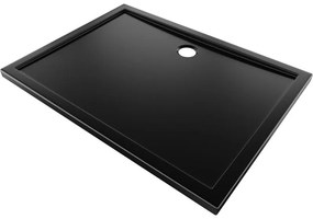 Mexen Flow obdélníková sprchová vanička slim 100 x 95 cm, černý mat - 46R709510