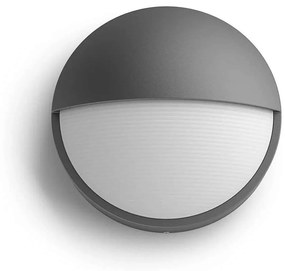 Philips myGarden - Nástěnné venkovní LED svítidlo, průměr 21 cm, 2700 K, 6 W, antracit 915005192801