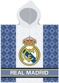 Dětské pončo - fotbalová osuška s kapucí FC Real Madrid - motiv 1902 - 100% bavlna - 60 x 120 cm