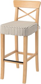 Sedák na židli IKEA Ingolf - barová barva šedá látka vzorované