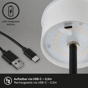 Brilo - LED St nab dotyk stolní lampa KIKI LED/2,6W/5V IP44 2600 mAh černá