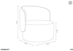 Modré křeslo Ipo – Makamii