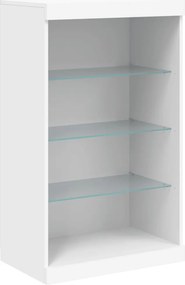 Příborníky s LED osvětlením 3 ks bílé kompozitní dřevo 3209128