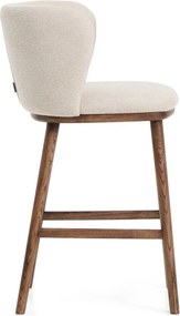 Béžová čalouněná barová židle (výška sedáku 65 cm) Ciselia – Kave Home