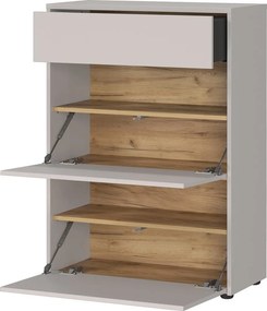 Krémová matná skříňka 70x99x34 cm Binetto – Germania