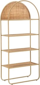 Designová knihovna Gennipha 80 cm hnědá