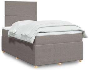 Box spring postel s matrací taupe 120x200 cm textil 3292020