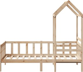 Válenda se střechou 80 x 200 cm masivní borové dřevo 3282212