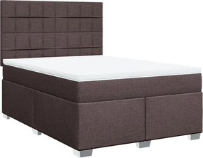 Box spring postel s matrací tmavě hnědá 140x200 cm textil 3290514