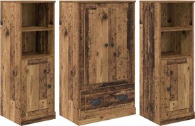 Vysoký bufet 3 ks Staré dřevo 132 x 35,5 x 103,5 cm 3402674