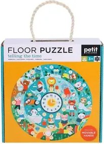 Petit Collage Podlahové puzzle Ilustrované učební hodiny / od 3 let