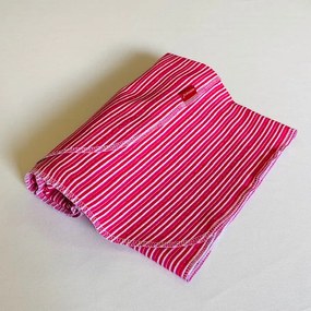 Deka dětská letní bavlněná - růžové proužky - bavlněný úplet  72x100cm