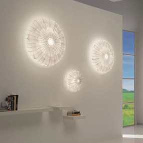 Axolight Muse, designové svítidlo z textilu s květinovým vzorem, 3xE27 max.100W, prům. 120cm