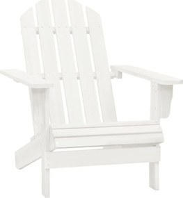 vidaXL Zahradní židle Adirondack podnožka a stůl masivní jedle [315934] Barva: Bílá