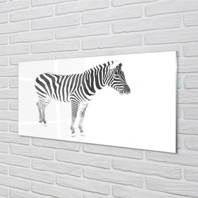 akrylový obraz malované zebra 125x50 cm