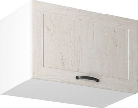 Tempo Kondela Horní kuchyňská skříňka ROYAL G60KN výklopná, bílá/sosna skandinávská