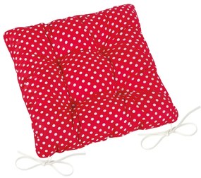 Bellatex Sedák Adéla prošívaný 40x40 cm Puntík červená, bílá