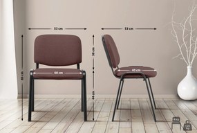 Konferenční židle Ken látka – hnědá