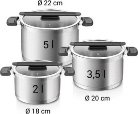 TESCOMA Sada nádobí COMPACT, 6 ks