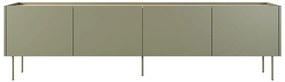 TV stolek Desin 220 cm s ukrytou zásuvkou - olivová / dub nagano