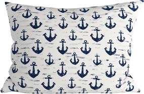 Polybavlněný povlak na polštář NAVYSTA POLY 70x90 cm, modro-bílý
