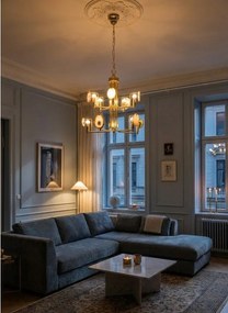 Kovové závěsné svítidlo ve zlaté barvě Glamour – Premier Housewares