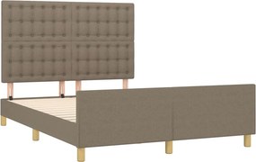 Rám postele bez matrace taupe 140 x 190 cm textil 3125377