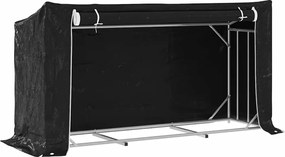 vidaXL Stojan na palivové dřevo s krytem 200,5x60,5x110,5 cm [4104945]