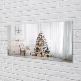 Obraz na skle Vánoční ozdoby 125x50 cm
