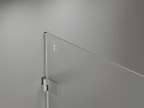 Mexen Lunar-B Duo výklopný sprchový kout 80 x 80 cm, čiré sklo, broušená ocel, 832-080L-080P-97-00