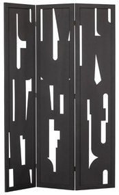 Hoorns Matně černý paraván Vito 170 x 120 cm