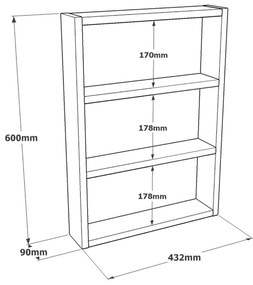 STROUD nástěnná police, baroko
