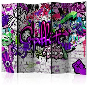 Paraván - Purple Graffiti [Room Dividers]