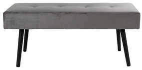 Designová lavice Elaina, šedý samet