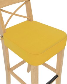 Sedák na židli IKEA Ingolf - barová barva žlutá látka sametová